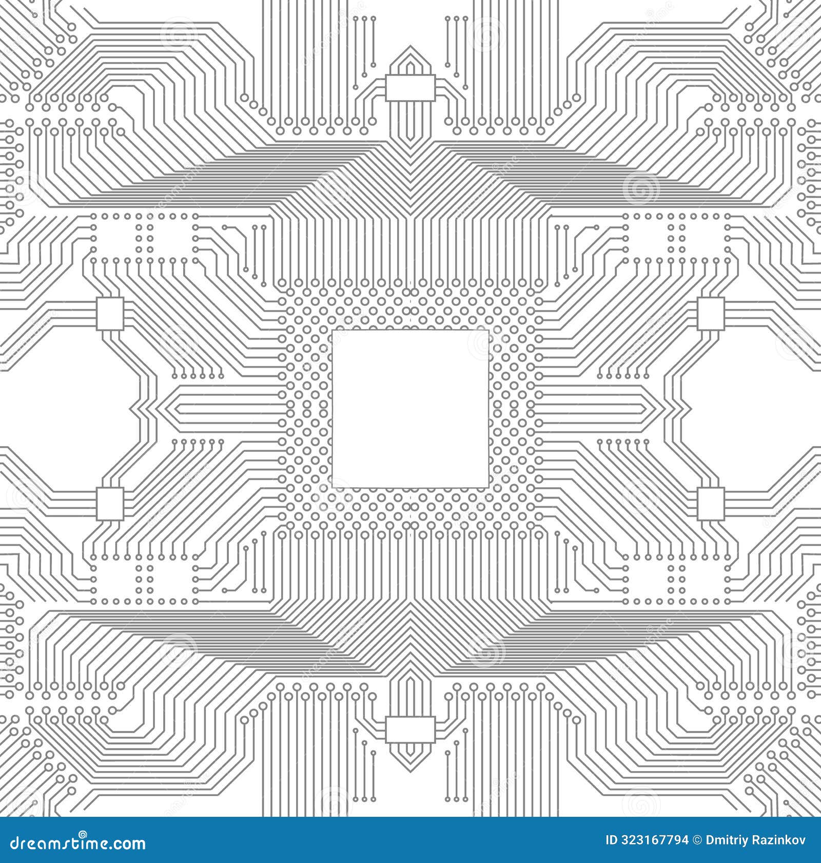Detailed Circuit Board Line Pattern Stock Vector - Illustration of ...