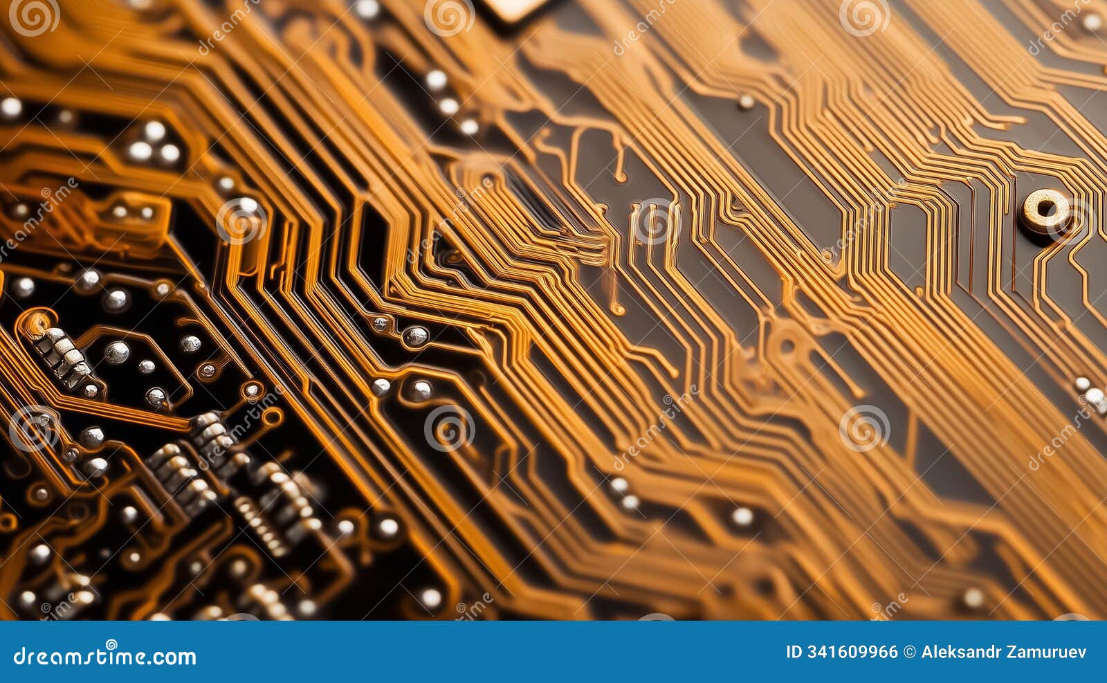 Detailed Circuit Board Patterns Illustrate Advanced Electronics with ...