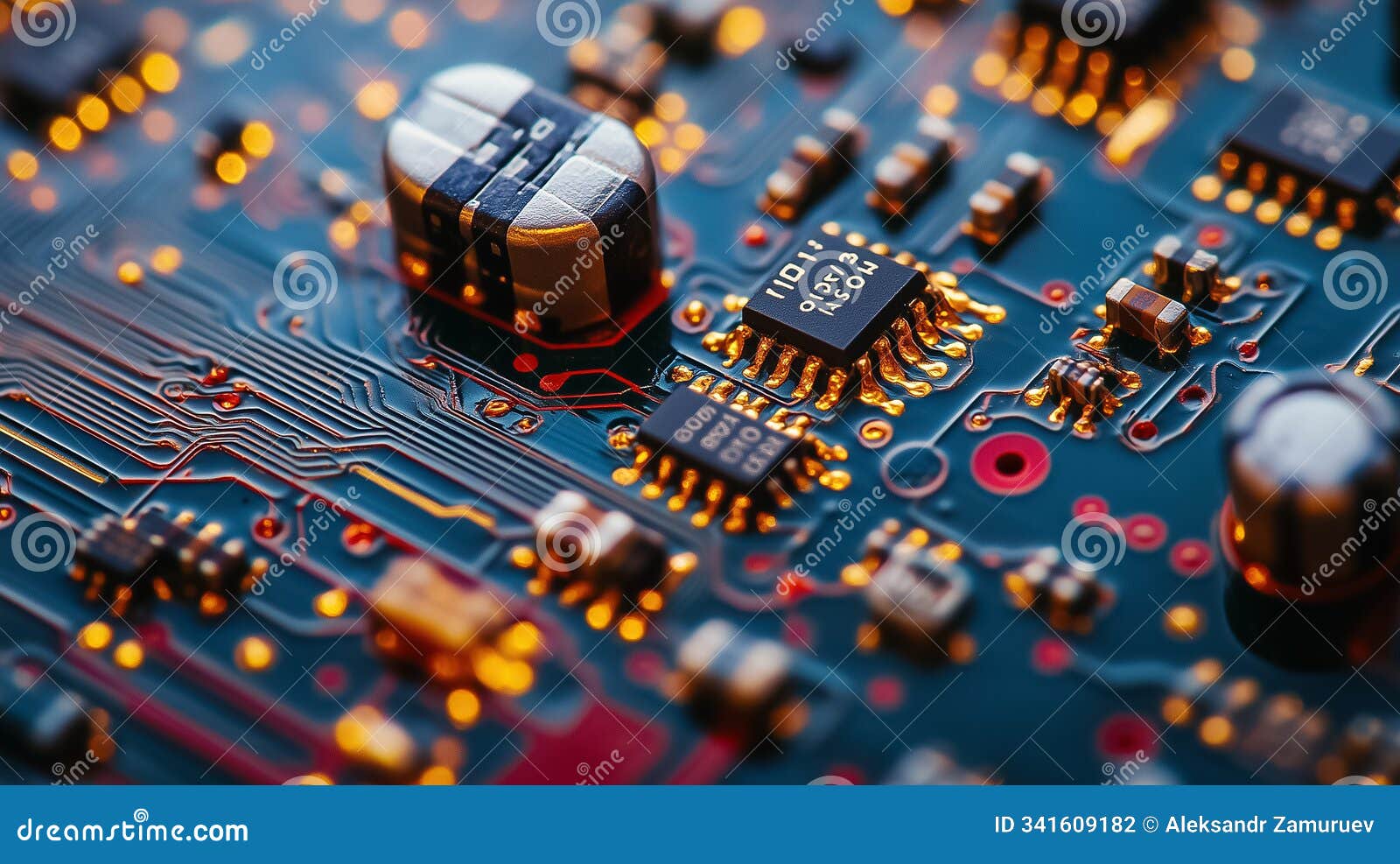 Detailed Circuit Board Patterns Illustrate the Complexity of Electronic ...
