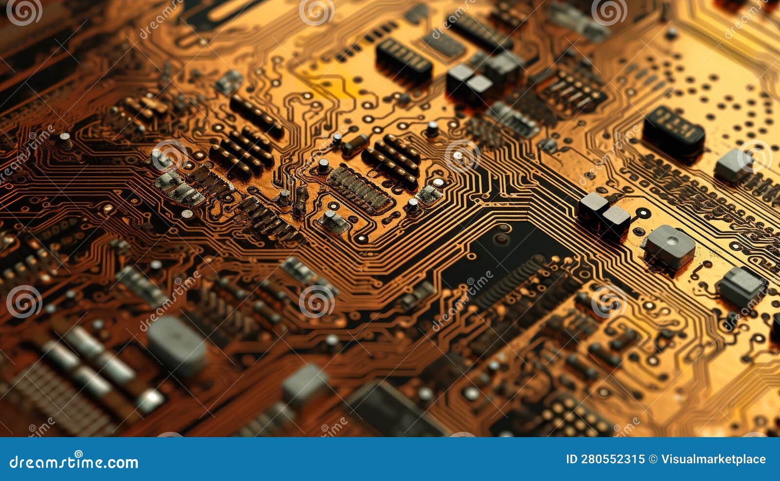 Detailed Circuit Board Texture Stock Illustration - Illustration of ...