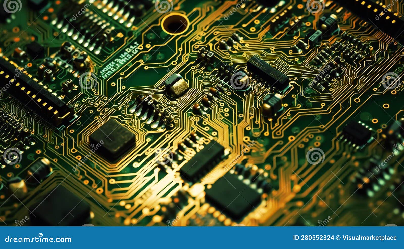 Detailed Circuit Board Texture Stock Illustration - Illustration of ...