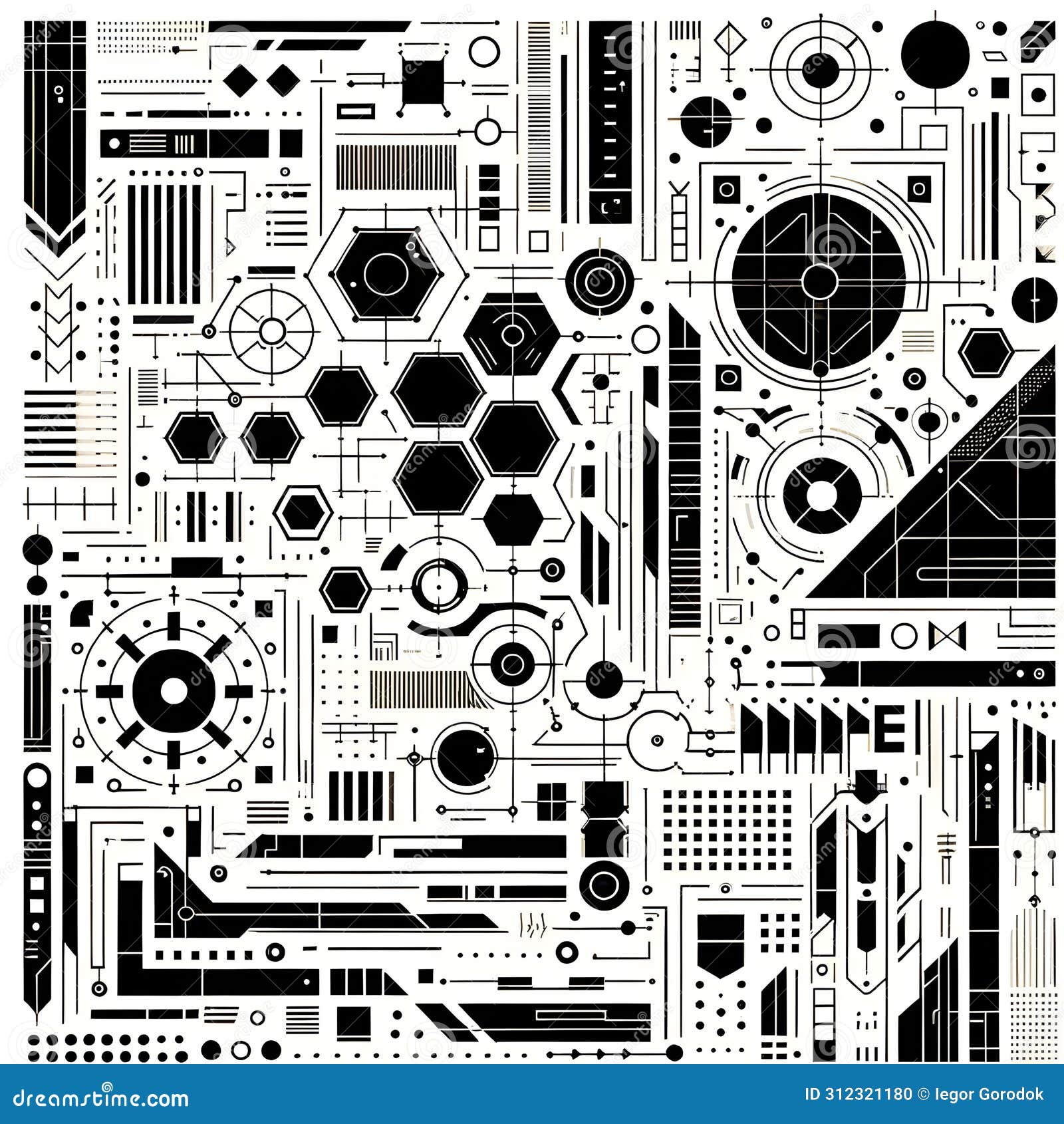 Detailed Circuit-inspired Graphics. Stock Photo - Image of algorithm ...