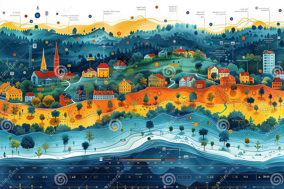 A Detailed City Map Displaying a Vast Array of Buildings and Structures ...