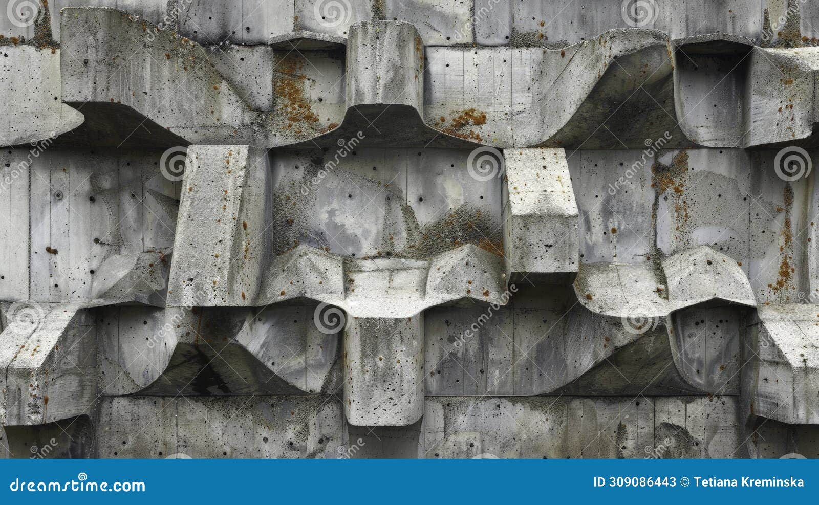 A Detailed Close-up of a Brutalist Facade with Concrete Textures and ...
