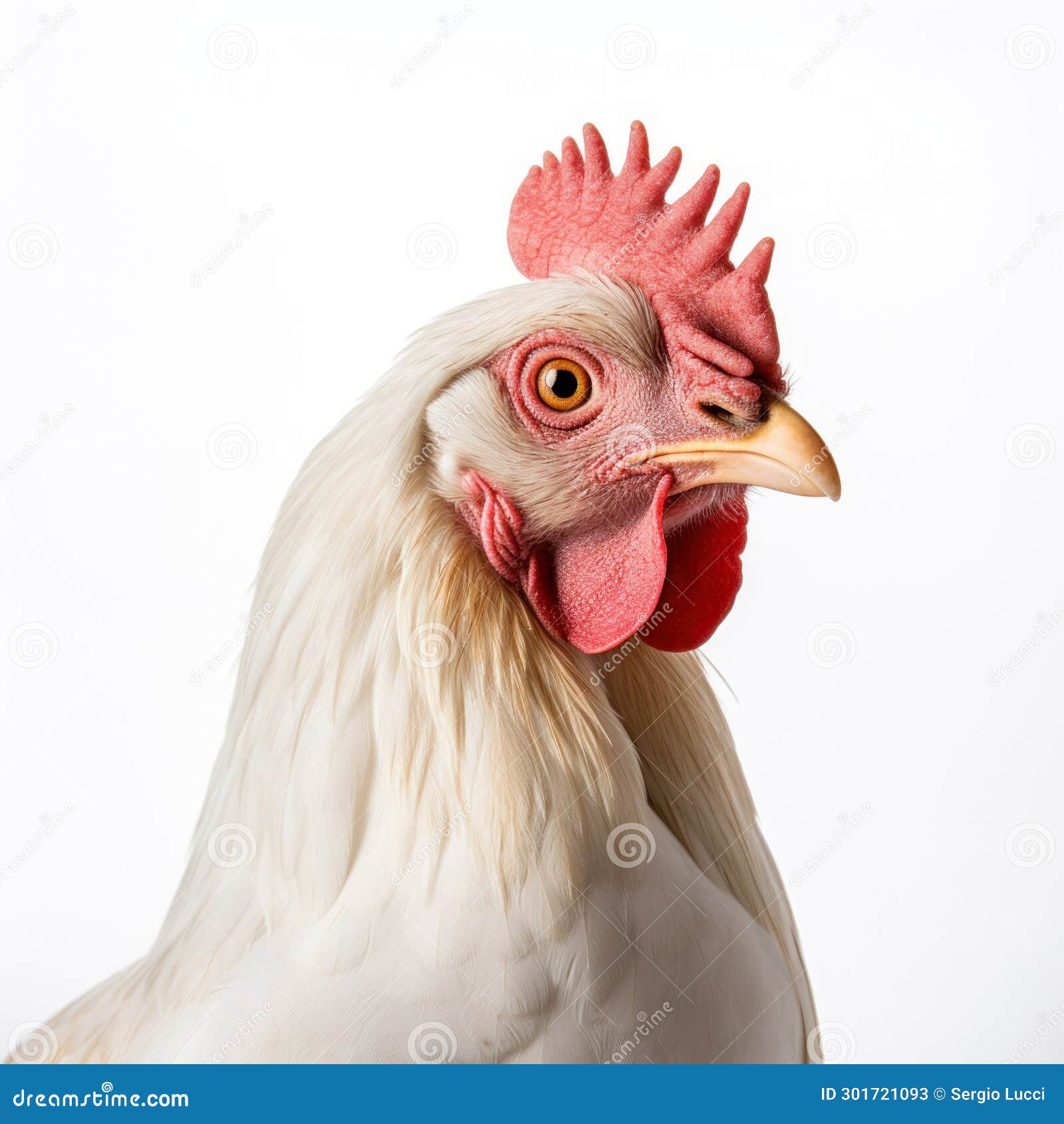 Detailed Close-up of a Chicken with Comb Stock Image - Image of ...