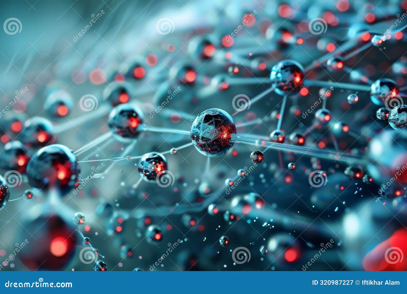 Detailed Close-up of a Cluster of Small Nanotechnology Balls ...