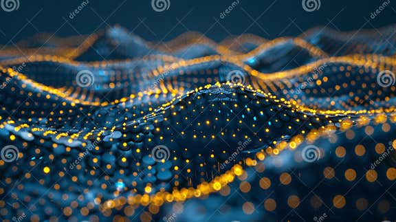 Detailed Close Up of Computer Chip with Glowing Circuits in Hyper ...