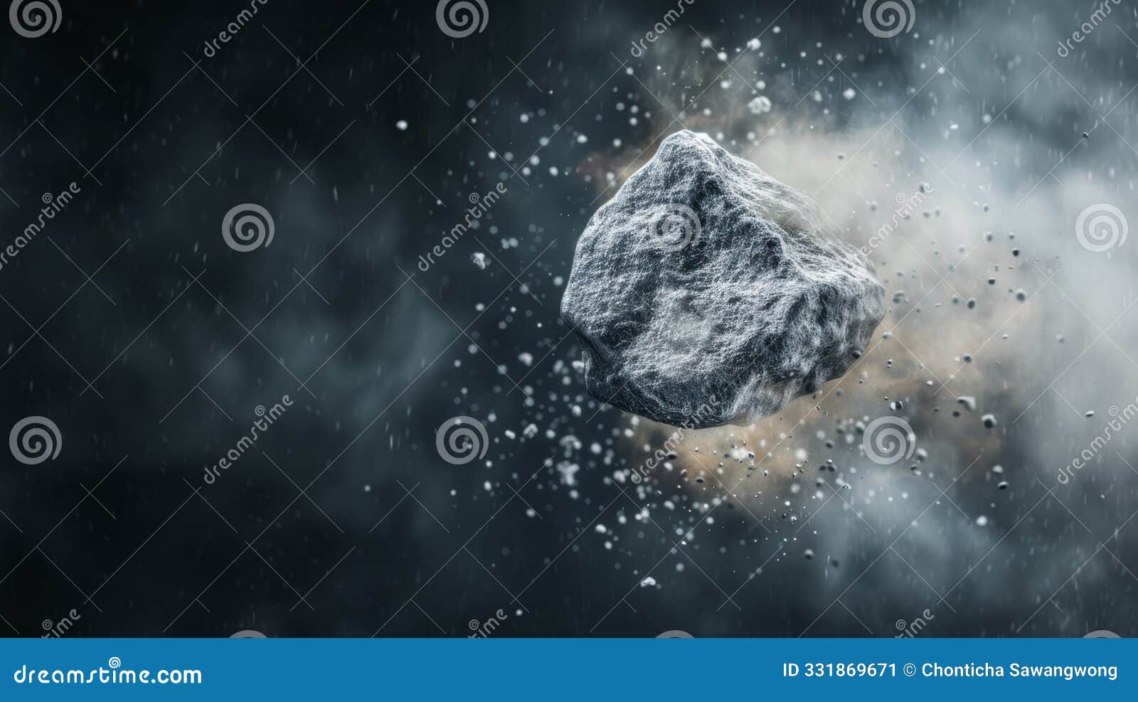 A Close-up Of A Meteorite With Its Rocky Texture And Metallic ...