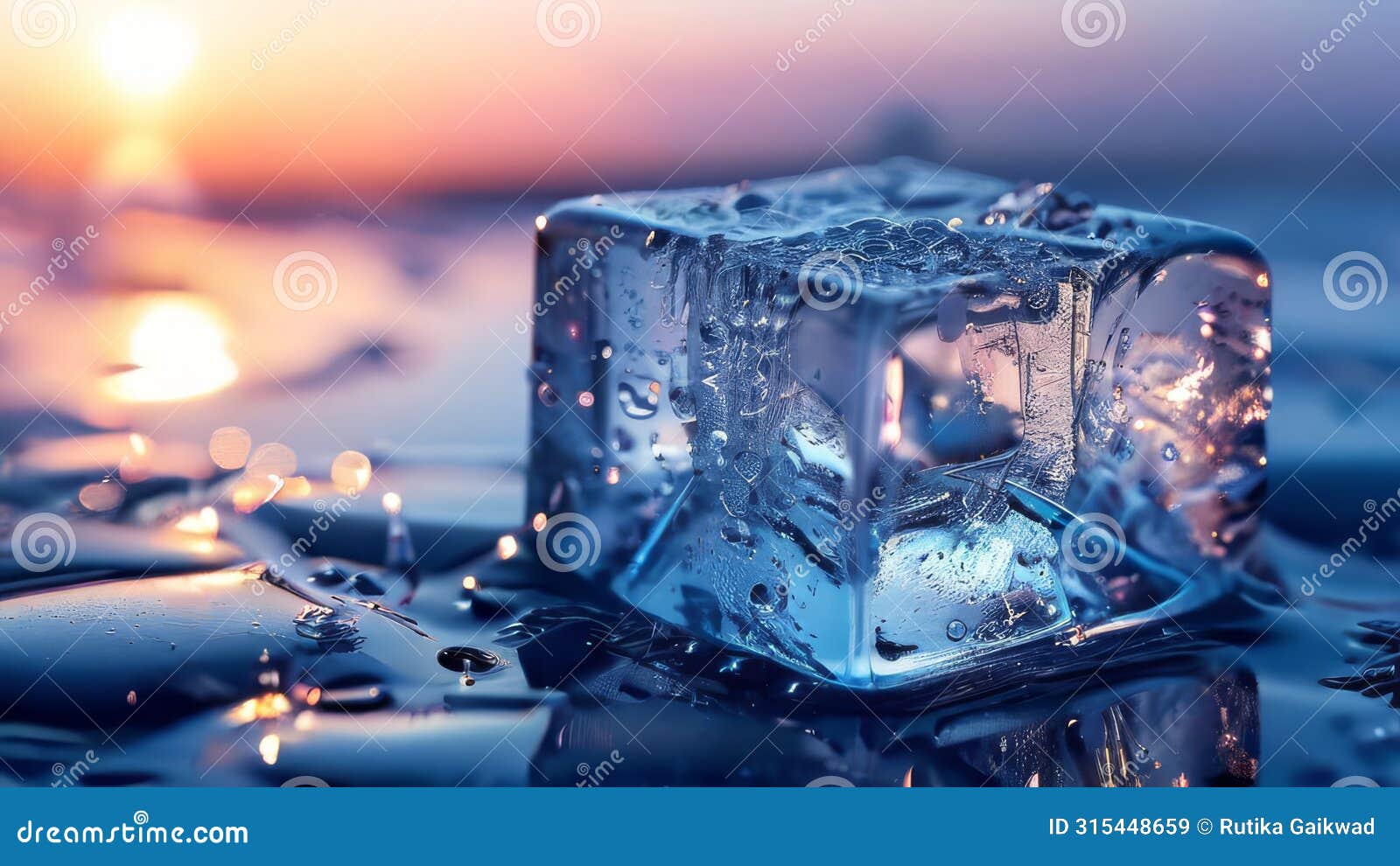 Detailed Close-up of Ice Cubes Stock Illustration - Illustration of ...