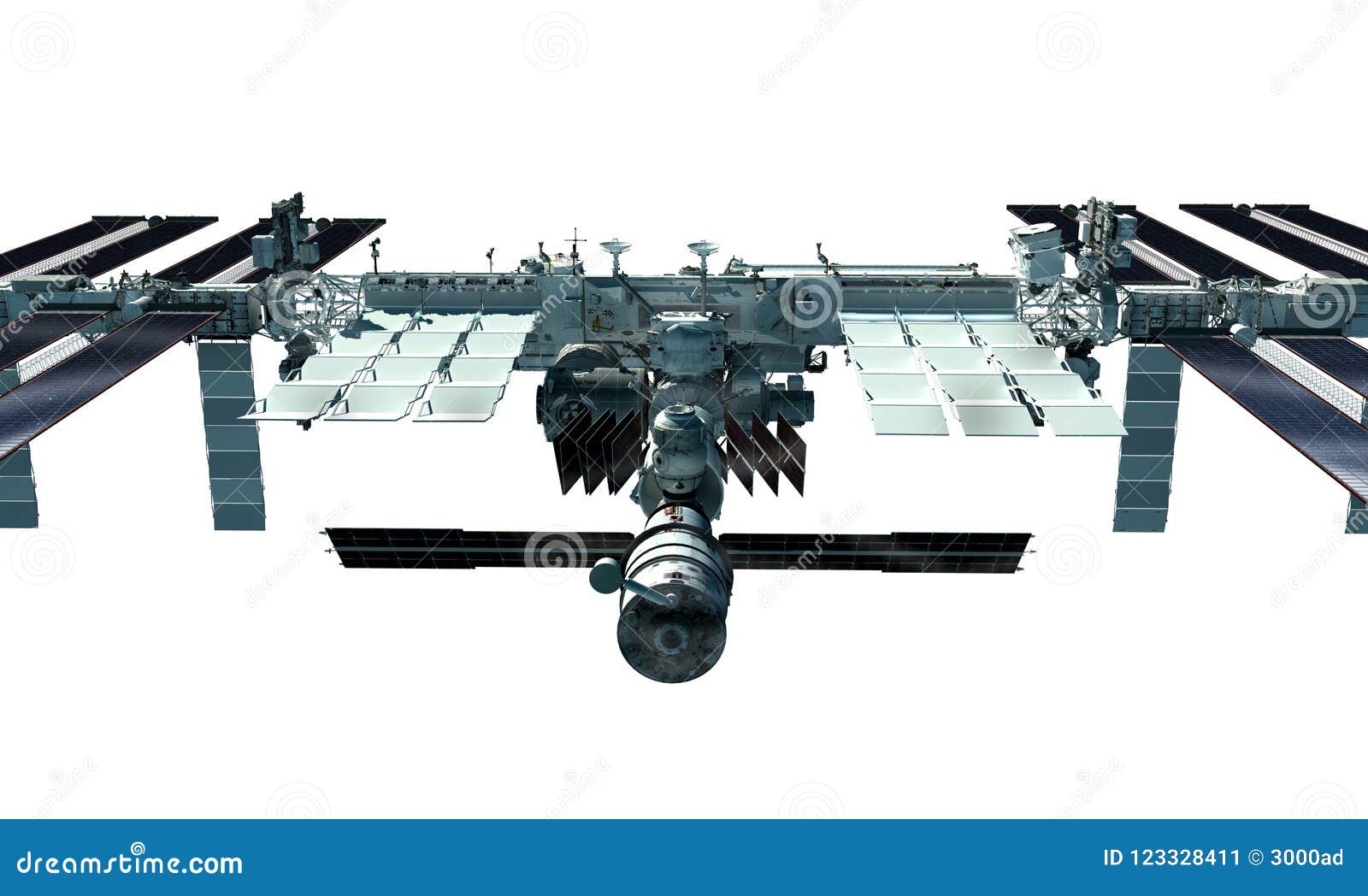 Detailed Close-up of the International Space Station Stock Illustration ...