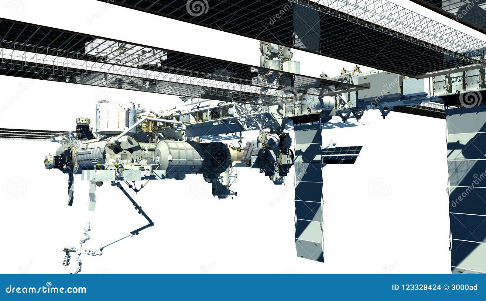 Detailed Close-up of the International Space Station Stock Illustration ...