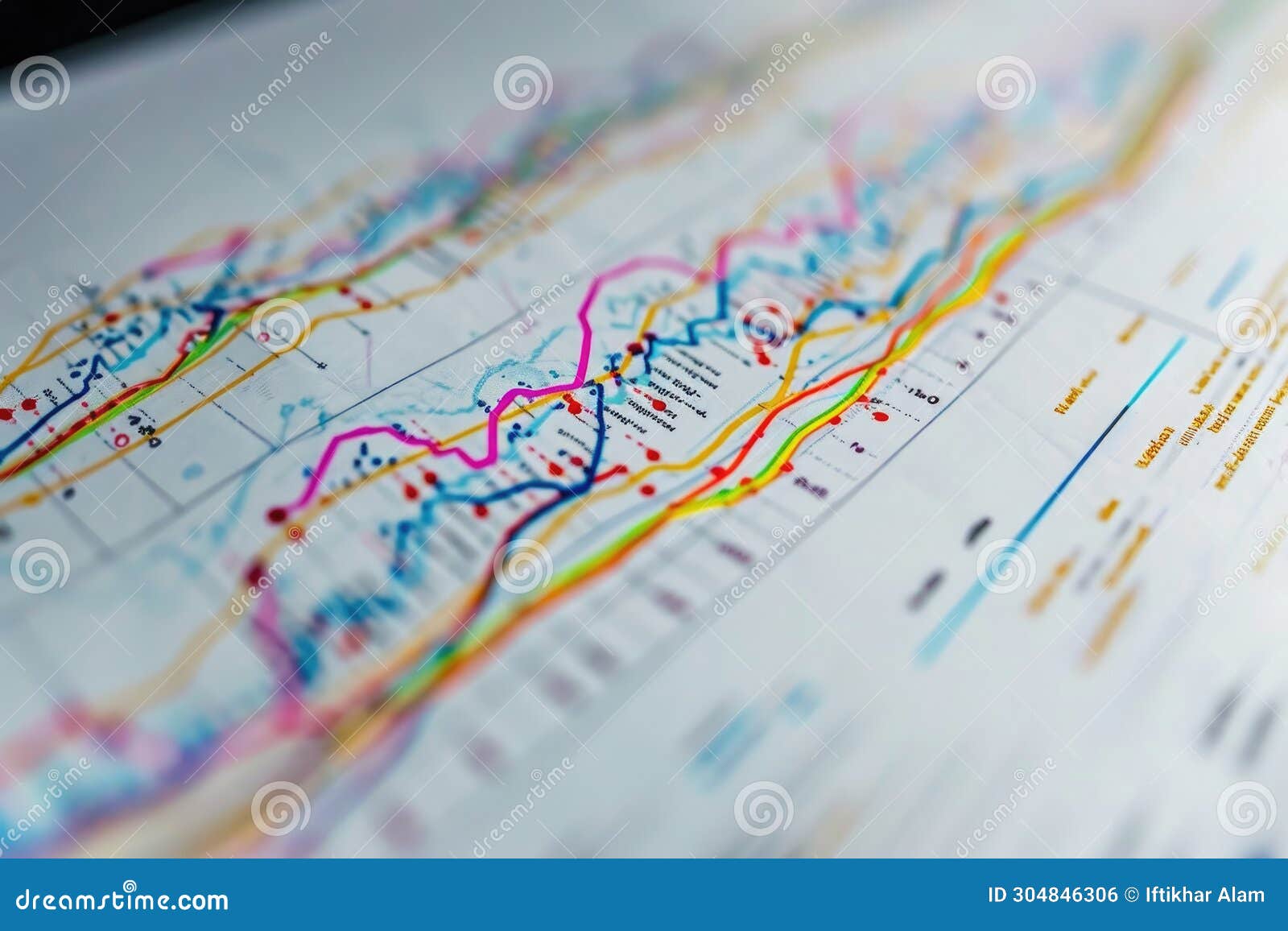 A Detailed Close-up of a Map Showcasing Numerous Intersecting Lines ...