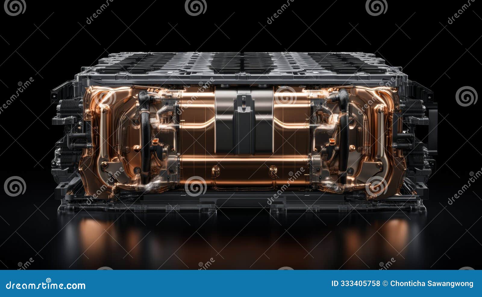 Detailed Close-up of a Modern Battery Pack Showcasing Intricate Design ...