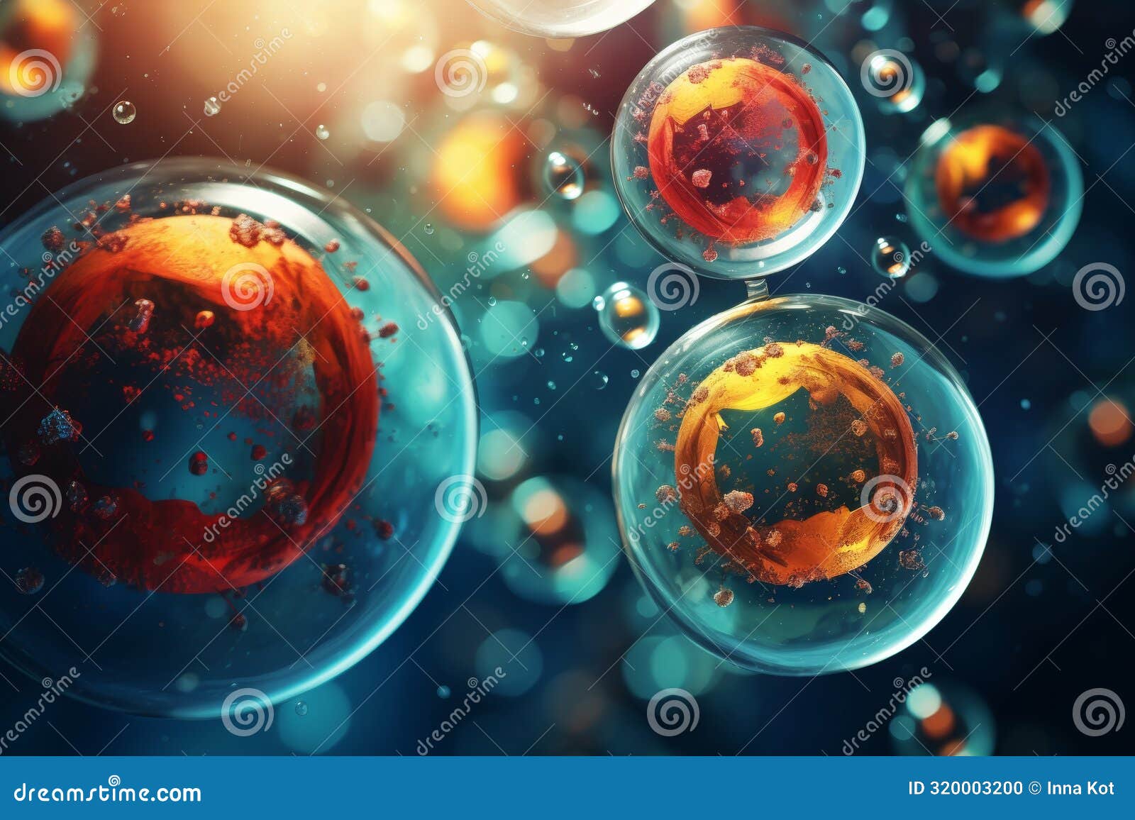 Detailed Close-up View of Bacteria Microorganisms Under High-powered ...
