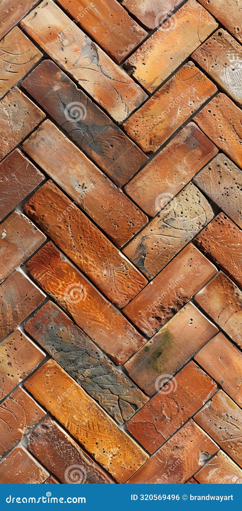 Close Up View of a Brick Floor Stock Illustration - Illustration of ...