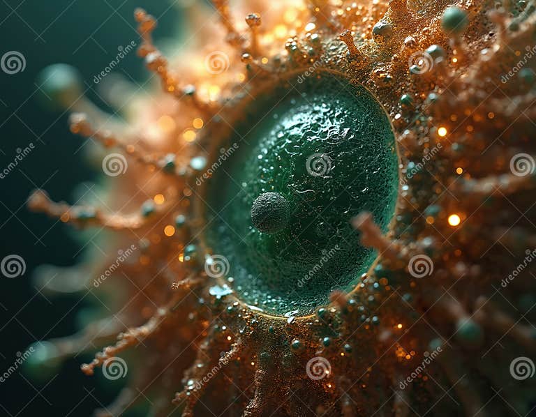 Detailed Close-up View of Cell Structure. Complex Design of Cell ...