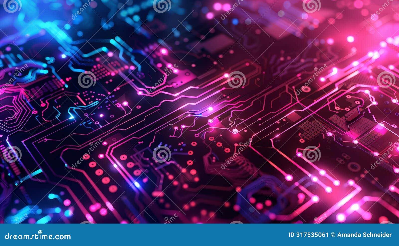 Close Up of a Computer Circuit Board Stock Illustration - Illustration ...