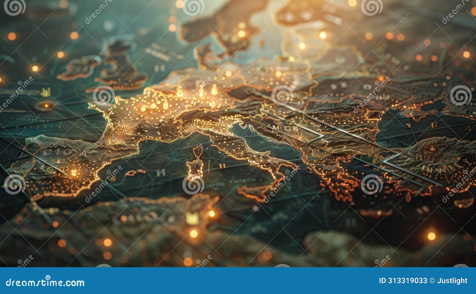 A Detailed Close Up View of a Map of the World, Showcasing Countries ...