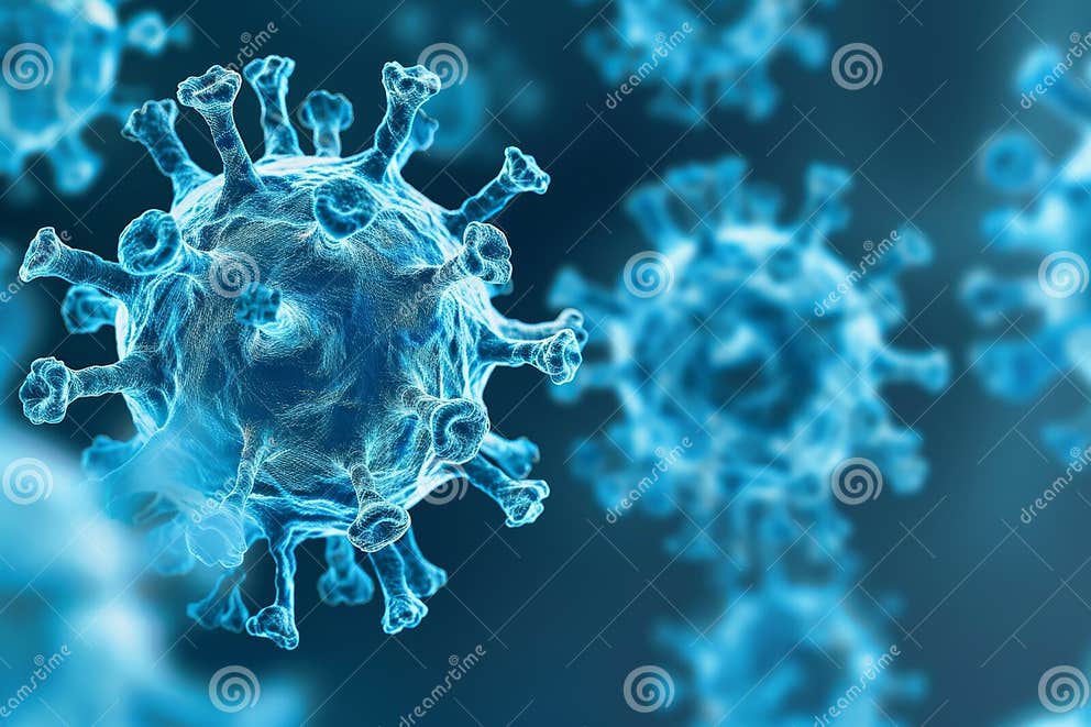 Detailed Close Up View of a Virus Structure Highlighting Its Unique ...