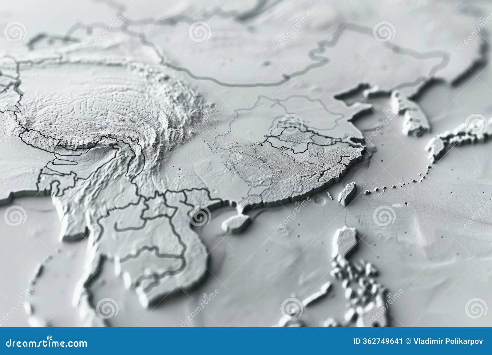 Detailed Close Up View of a World Map. Ideal for Educational Materials ...