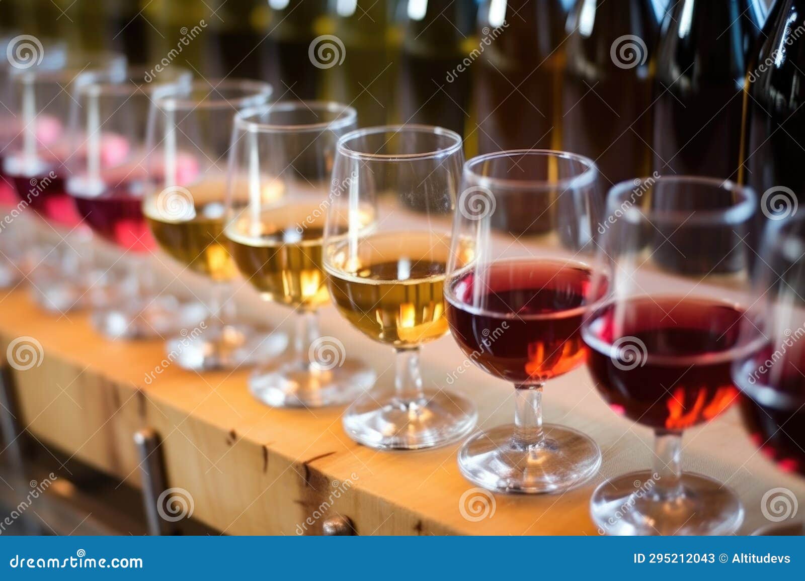 Detailed Close-up of Wine Samples in Clear Glass Containers Stock Image ...