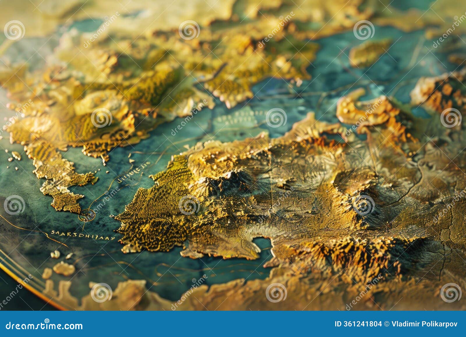 Detailed Close Up of a World Map. Ideal for Educational Purposes Stock ...