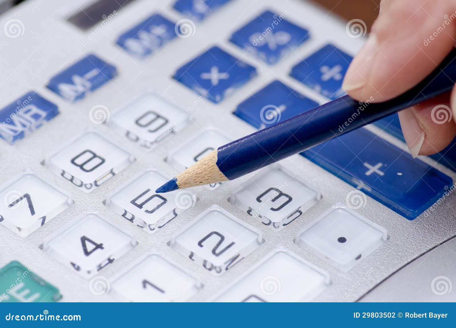 Calculator and Pen Adding Accountant Numbers Stock Photo - Image of ...