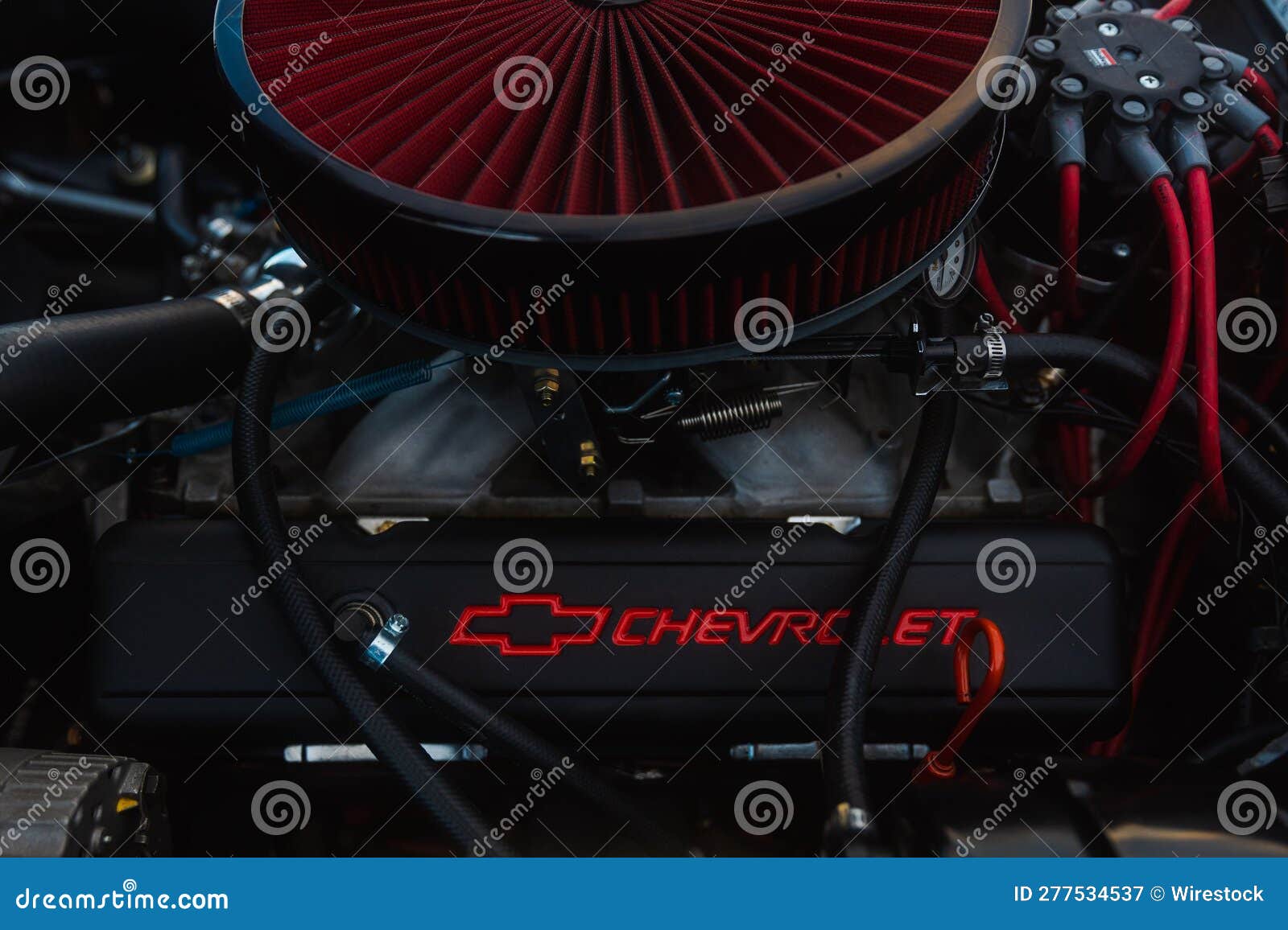Detailed Closeup of a Chevrolet Engine Editorial Photography - Image of ...