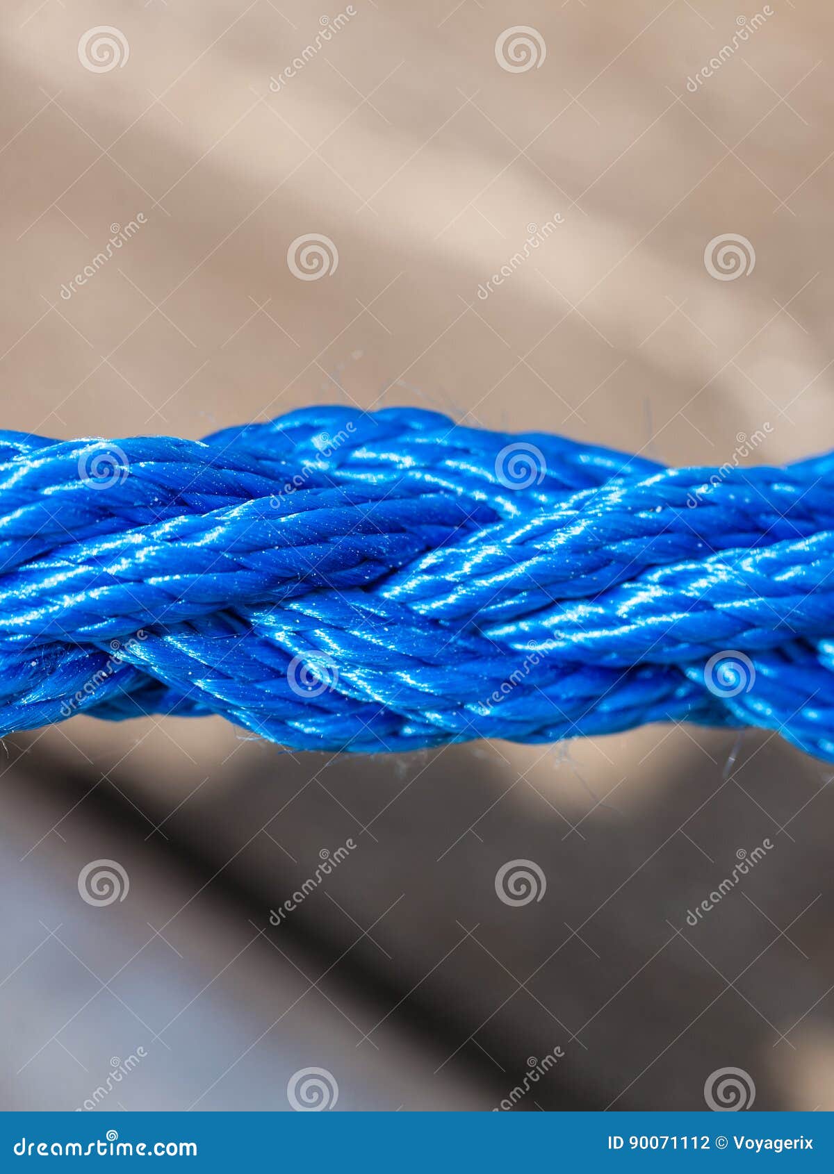 Detailed Closeup of Thick Blue Rope Stock Photo - Image of closeup ...