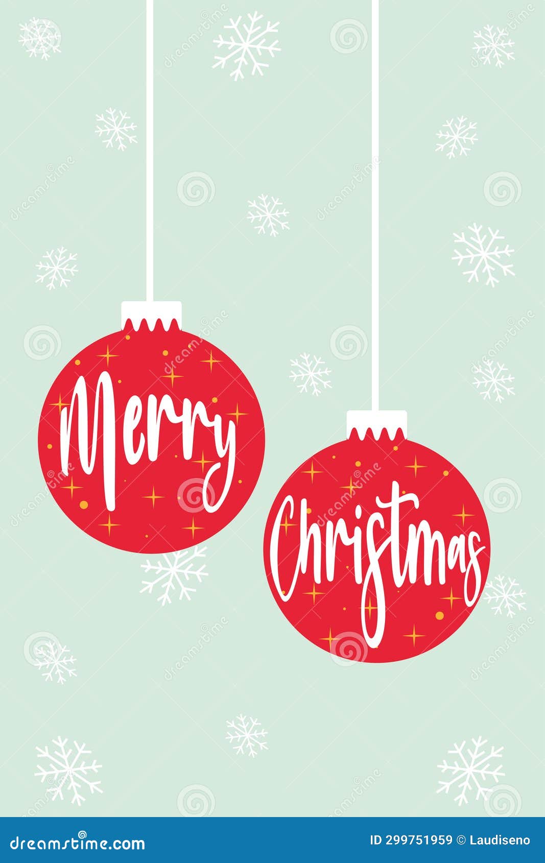 Detailed Colored Vertical Christmas Card Vector Stock Illustration ...