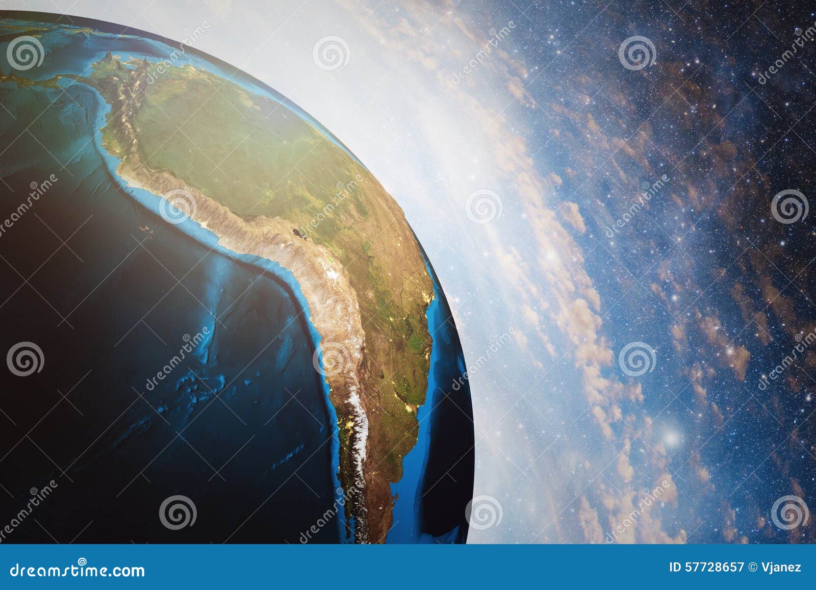 Detailed colorful Earth stock illustration. Illustration of night ...