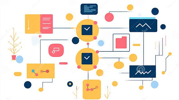 A Detailed and Colorful Flowchart Showing a Complex Decision-making ...