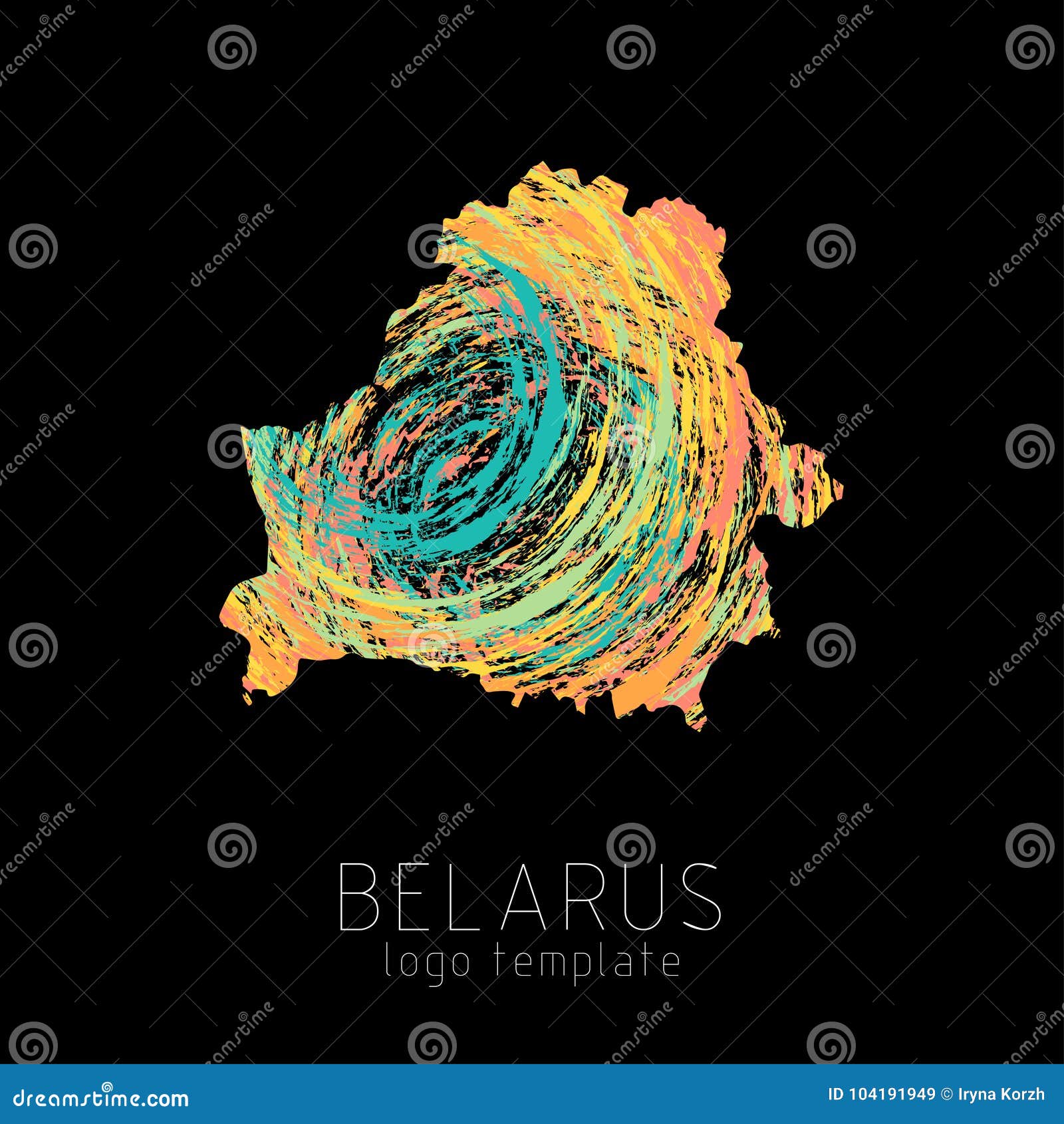 Detailed Colorful Map. Belarus Creative Designed Map Stock Illustration ...