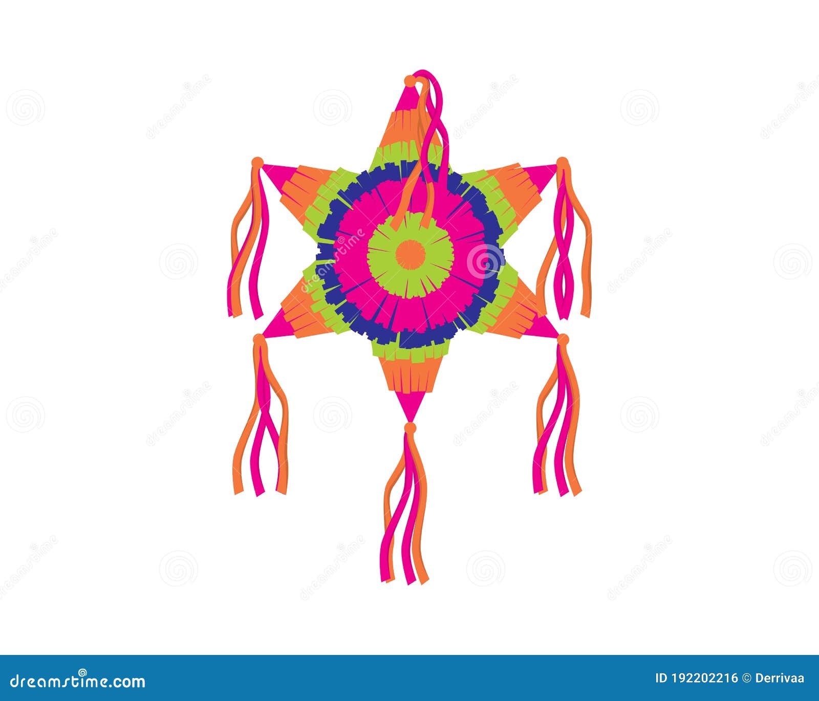 Detailed Colorful Pinata Star Illustration Stock Vector - Illustration ...
