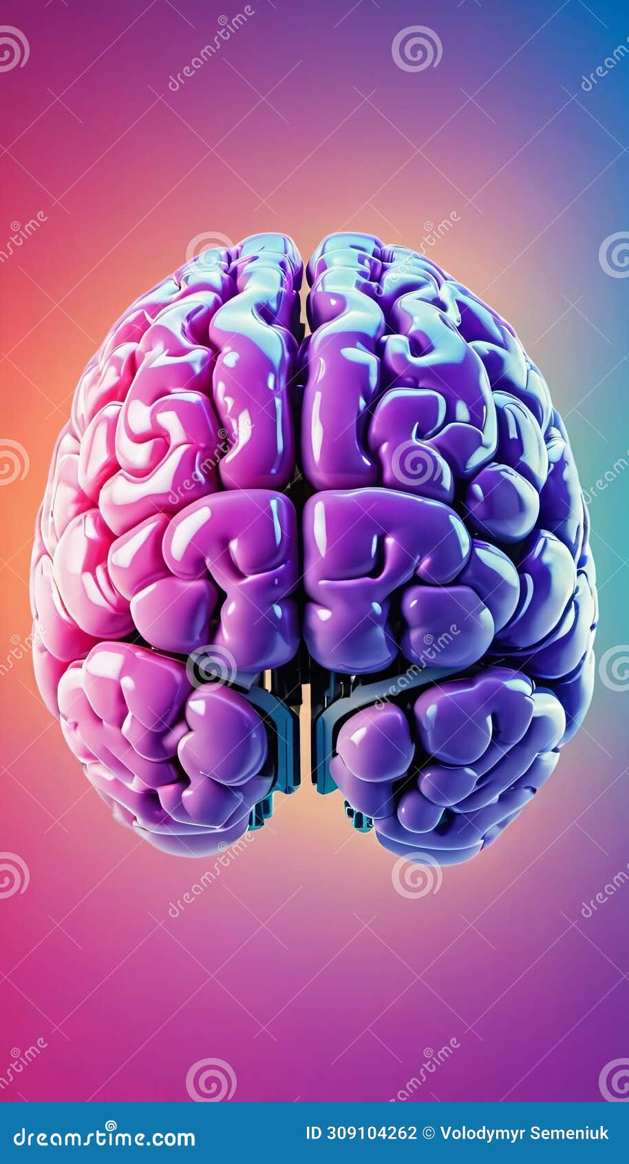 Detailed Computer Generated Image Human Brain, Showing Intricate Neural ...