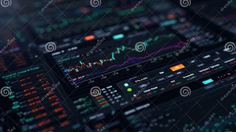 Detailed Computer Screen Displaying Vast Amount of Data Stock Image - Image of software ...