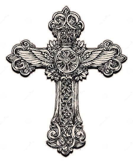 Detailed Cross Illustration Stock Vector - Illustration of sign, holy ...