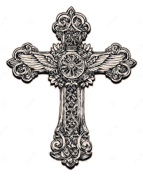 Detailed Cross Illustration Stock Vector - Illustration of sign, holy ...