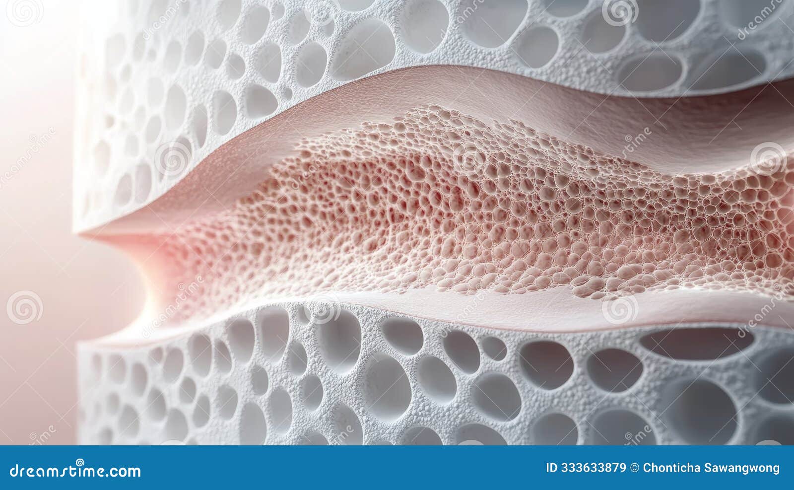 Detailed Cross-section of Bone Tissue Structure Stock Illustration ...