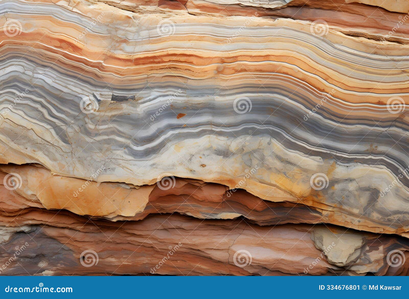 Layered Rock Formation: Colorful Stripes & Texture Stock Illustration ...