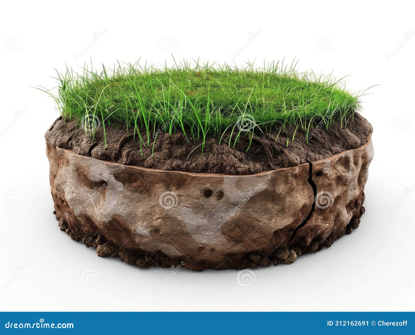 Cross-section of Soil with Grass Stock Image - Image of fertile, grass ...
