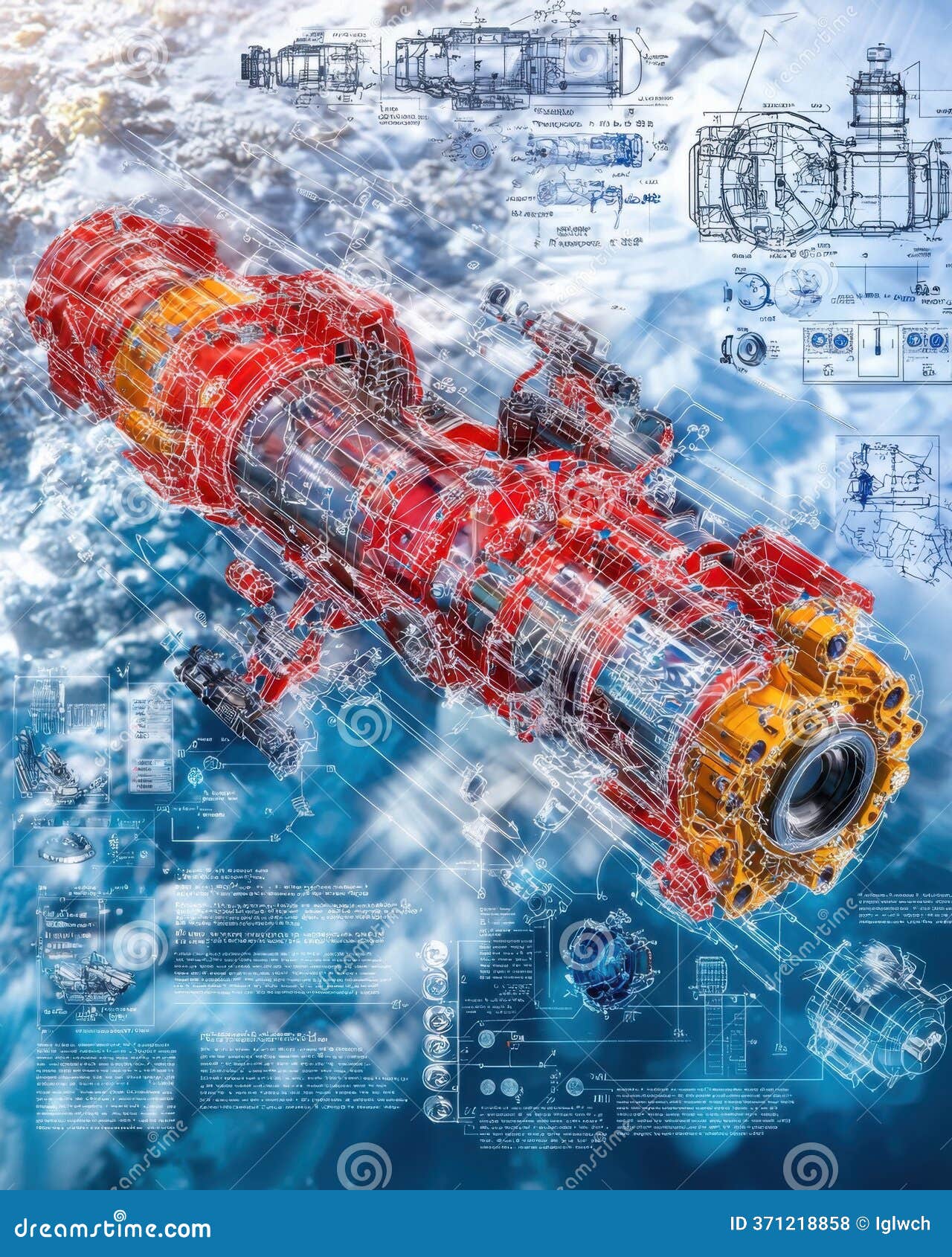 Detailed Cutaway View Of Advanced Jet Engine Turbine Components And ...