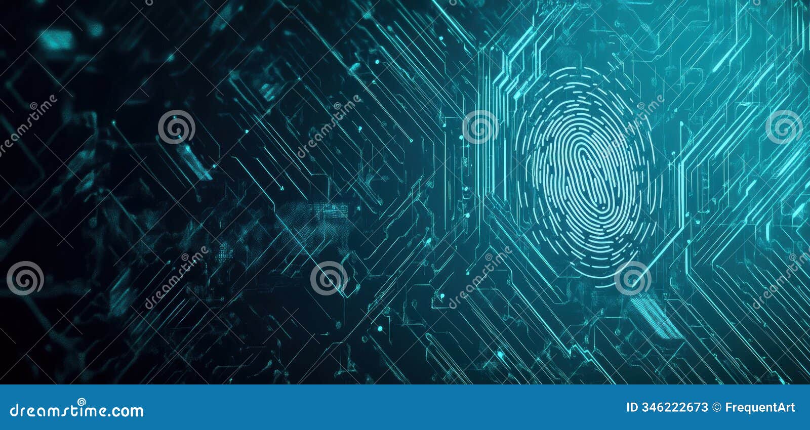 Flat Cybernetic Backdrop in Teal Blue Featuring Intricate Circuit ...