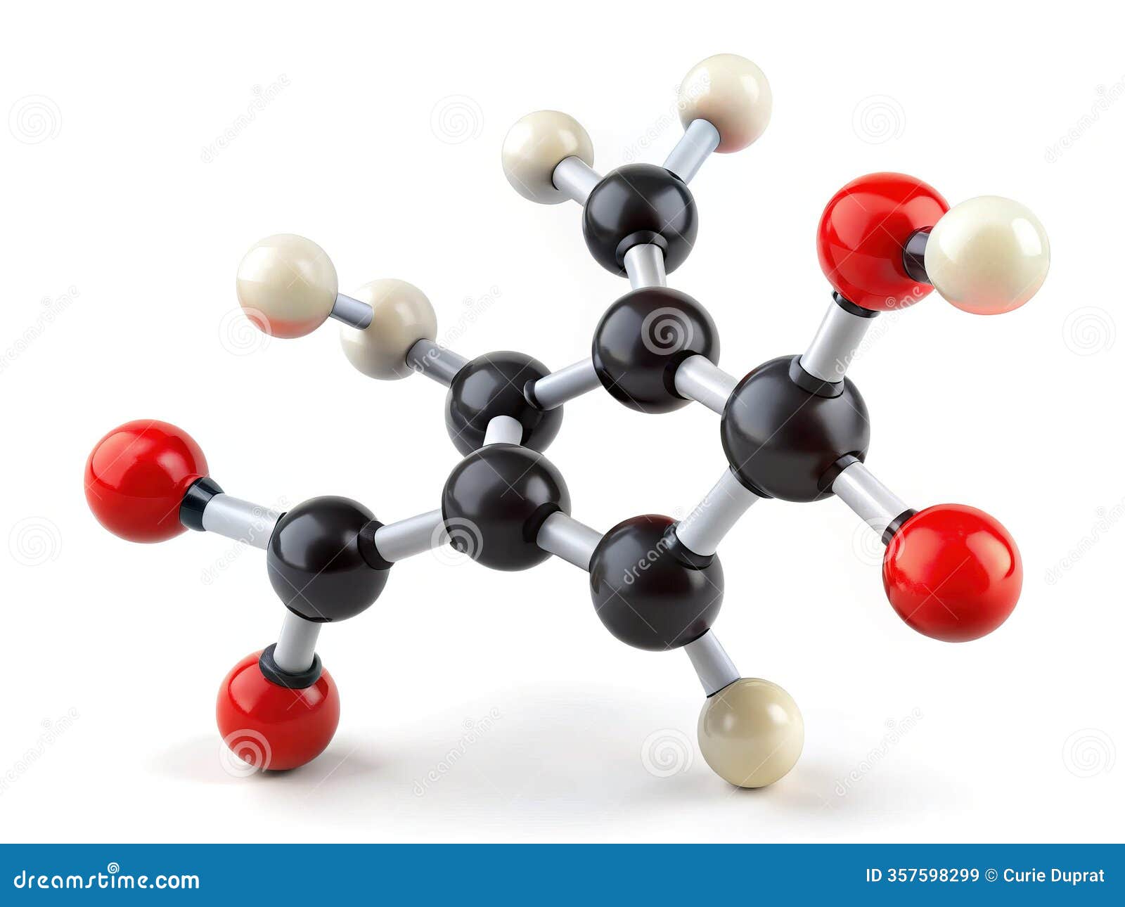 3D BallandStick Model Of Naphthalene Visualizing The Aromatic ...