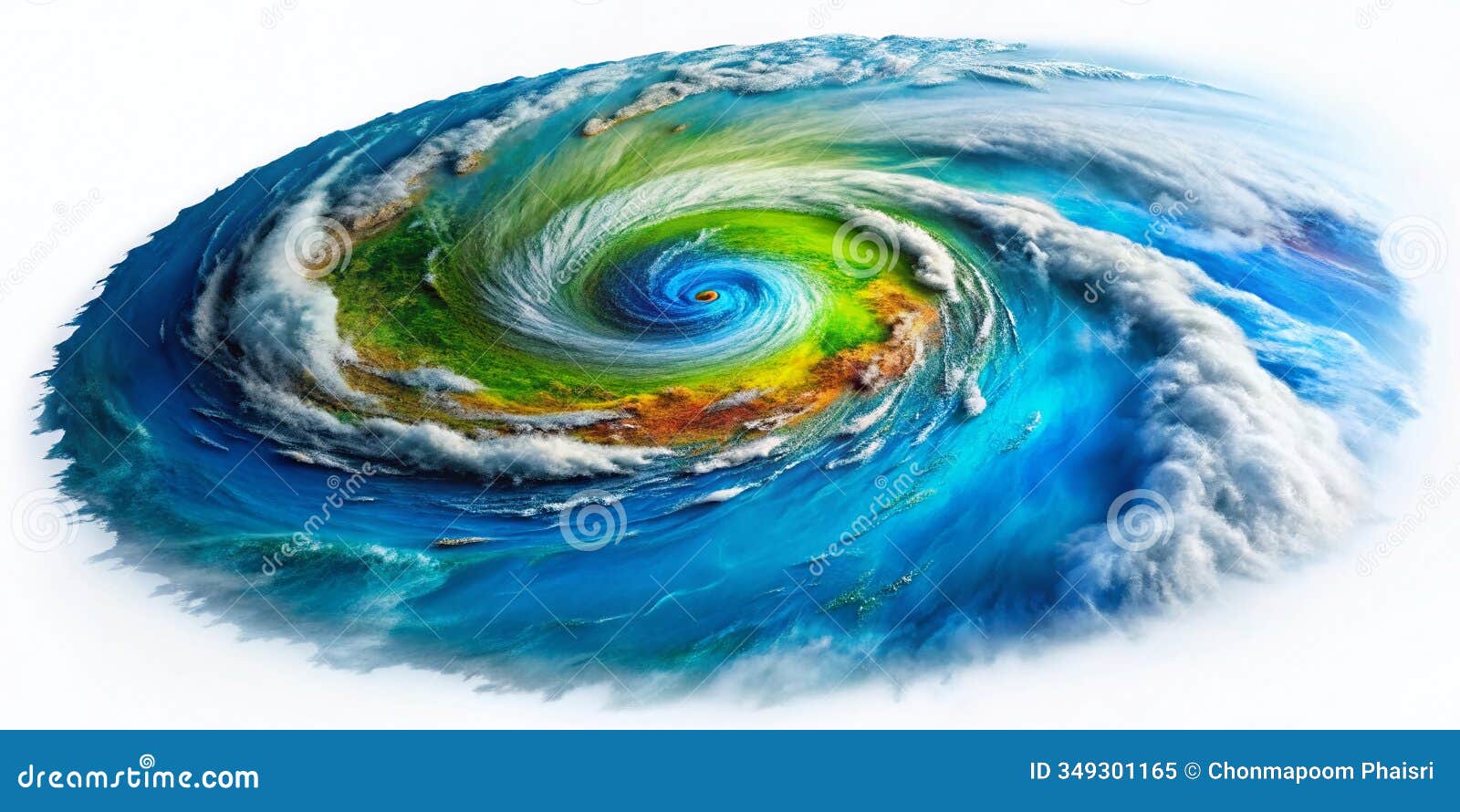 Detailed 3D Cyclone Illustration a Realistic Visual for Weather Studies ...