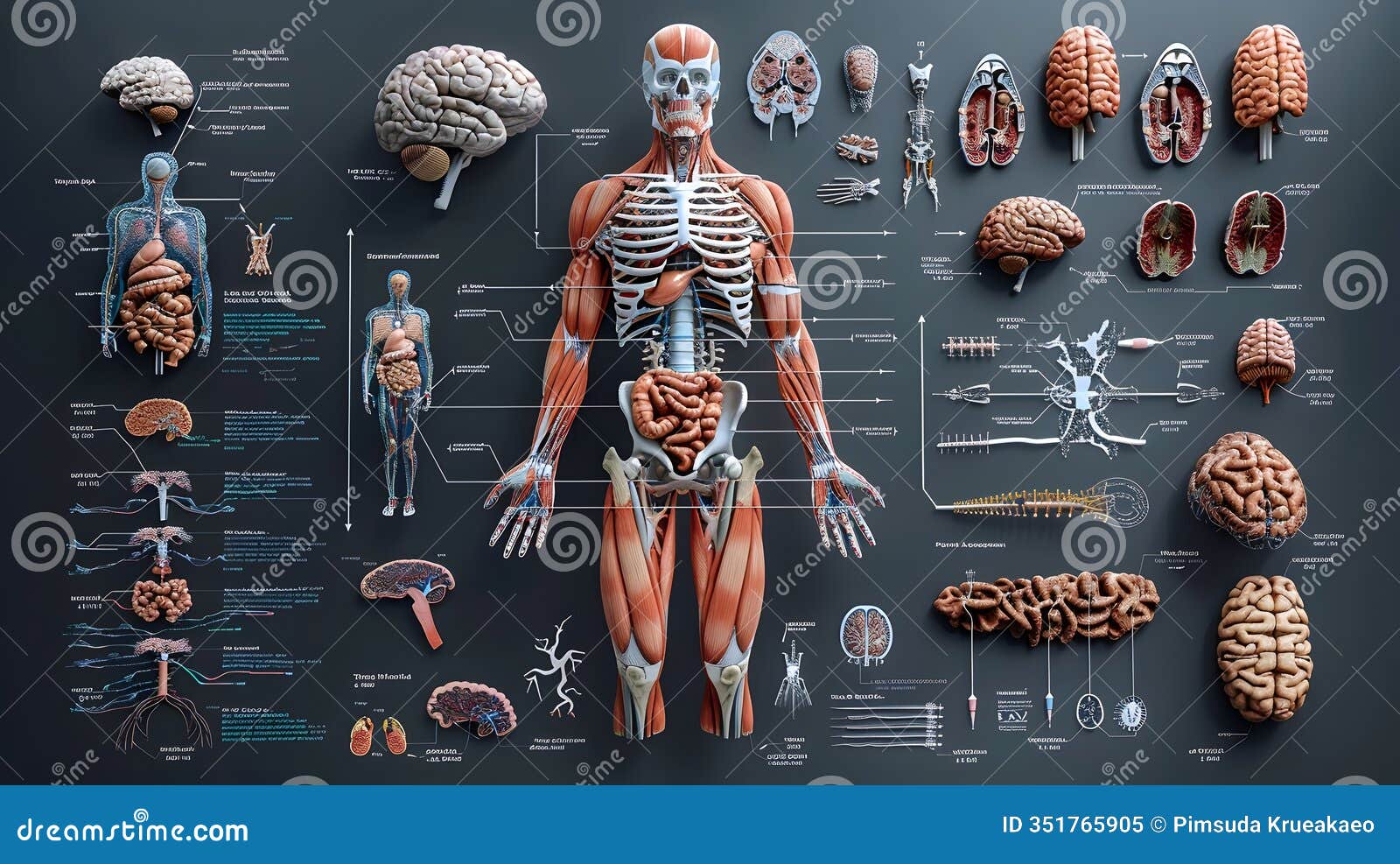 Detailed 3D of the Endocrine System S Anatomy and Function for Medical ...