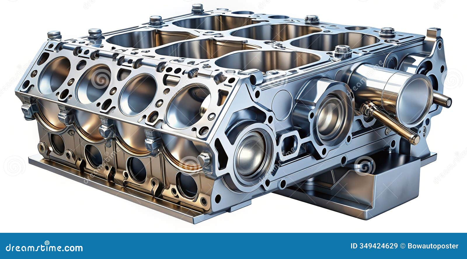 Detailed 3D Engine Block Mockup a Comprehensive Visualization of Engine ...