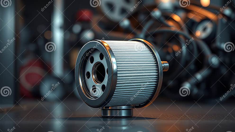 Detailed 3D Engine Oil Filter Model for Automotive Engineering Design ...