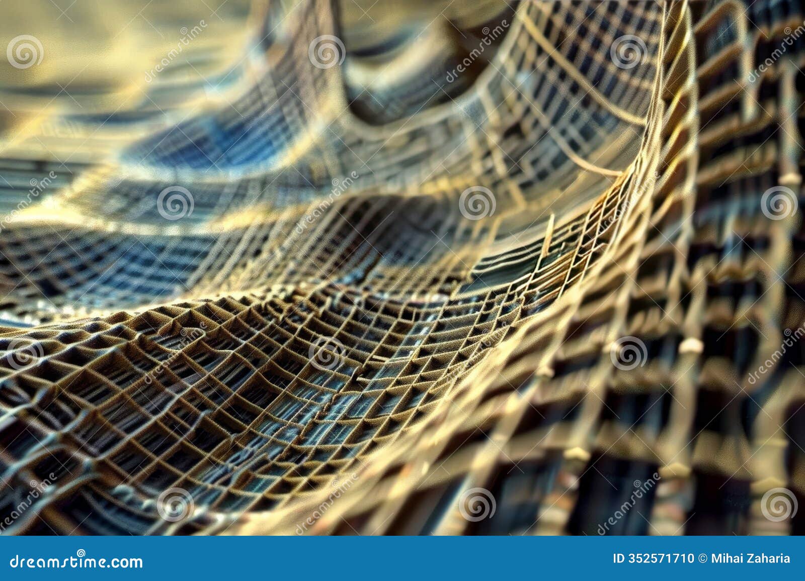 Detailed 3D Grid Structure Demonstrating Complex Geometry and Texture ...