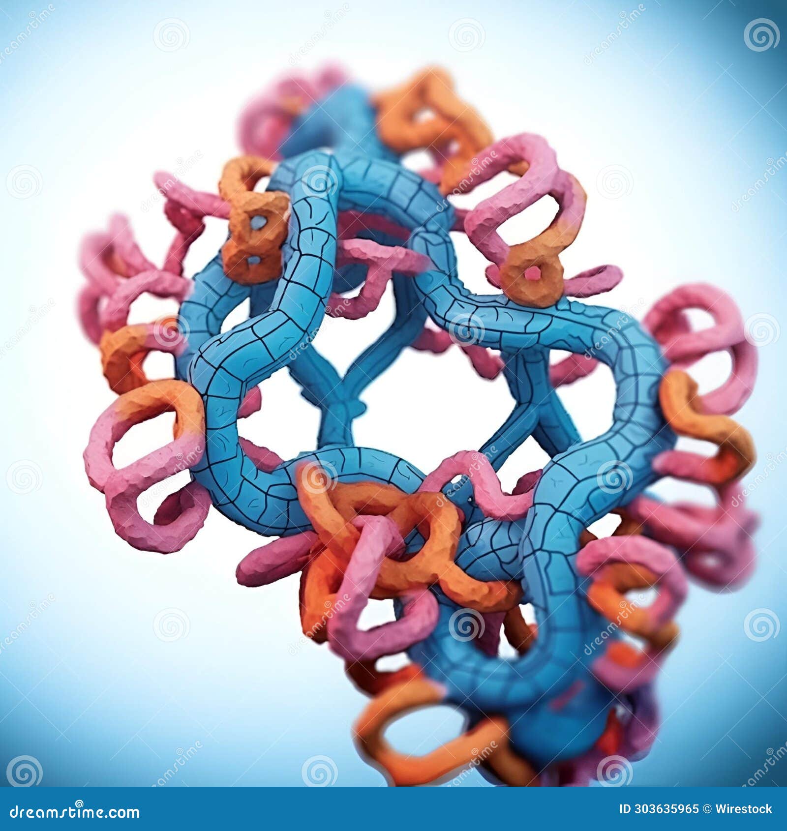 Quaternary Structure of a Protein - AI Generated Illustration Stock ...